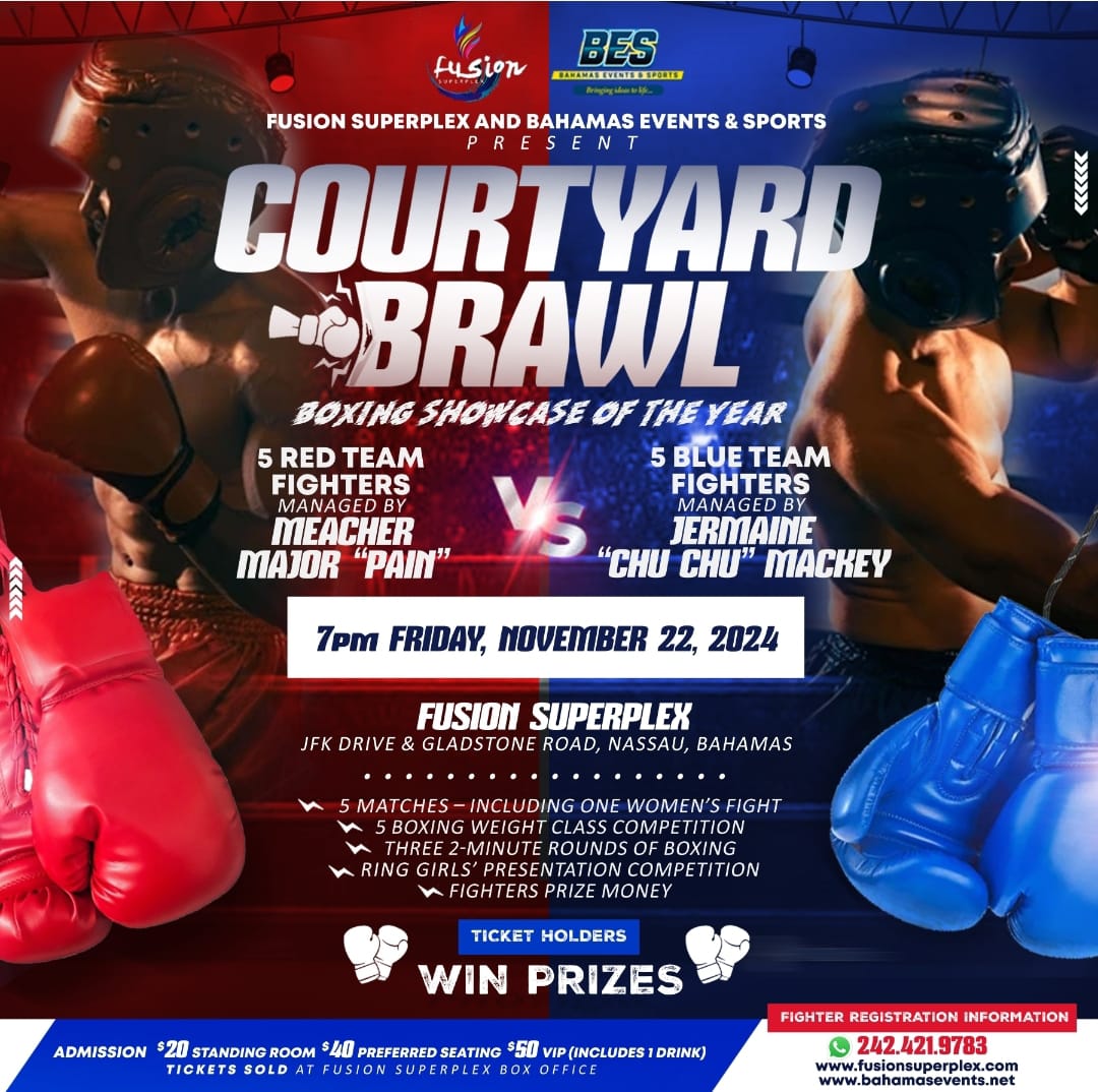 COURTYARD BRAWL: Boxing Showcase of the Year - Friday, 22 November 2024 - BahamasEvents.Net